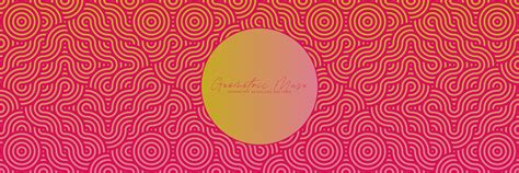 분홍색과 노란색의 이음매 없는 기하학적 패턴과 물결 모양의 동심원 생생한 배경과 세련된 장식 요소를 위한 대담한 추상 벡터