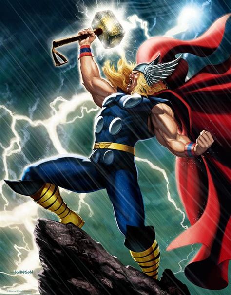 Thor By Scott Johnson Capitão America Desenho Super Herói Imagens Marvel