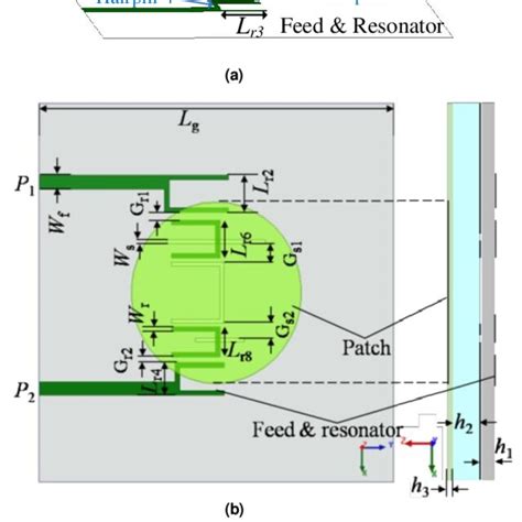 Topology Of The Proposed Dual Band Dual Cp Duplexing Antenna Download Scientific Diagram
