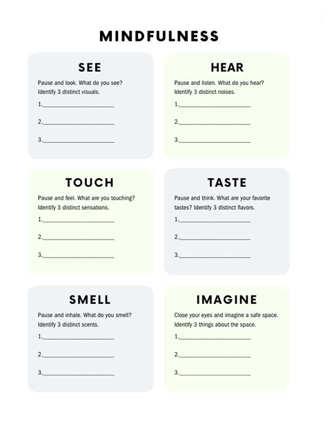 Worksheets For Meditation Mindfulness For Seniors Meditation And