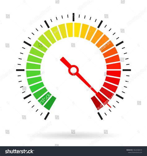 Speed Meter Dial Face Isolated On Stock Vector Royalty Free 1822038419 Shutterstock