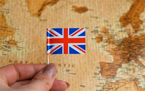 A bandeira nacional de union jack da grã bretanha azul e vermelha no
