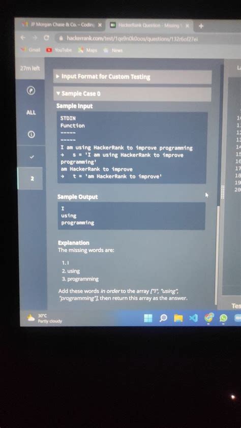 Jp Morgan Oa Sde1 Coding Questions And Solutions 2022 Set 1