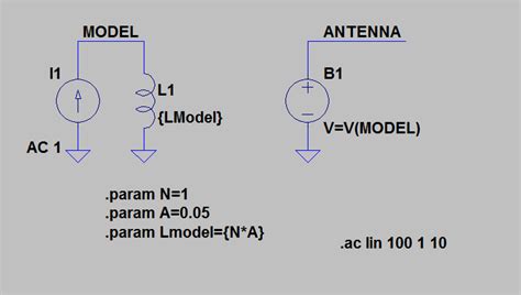 Spice How To Assign A Variable Voltage Generator For Receiving Antenna