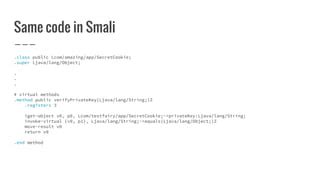 Hack The Mob Modifying Closed Source Android Apps PPT