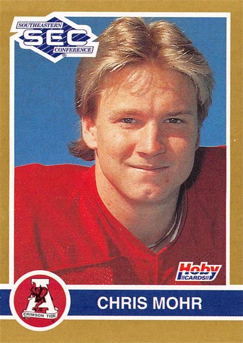 Chris Mohr Football Card Alabama Crimson Tide 1991 Hoby Sec