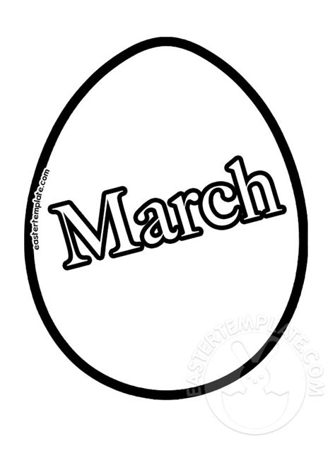 March Easter Egg Easter Template