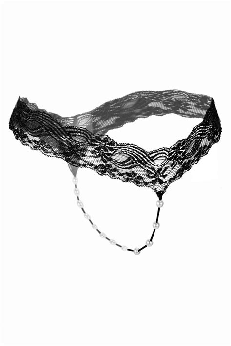 Lace Pearl Crotch Thong Sex City Pearl Thong