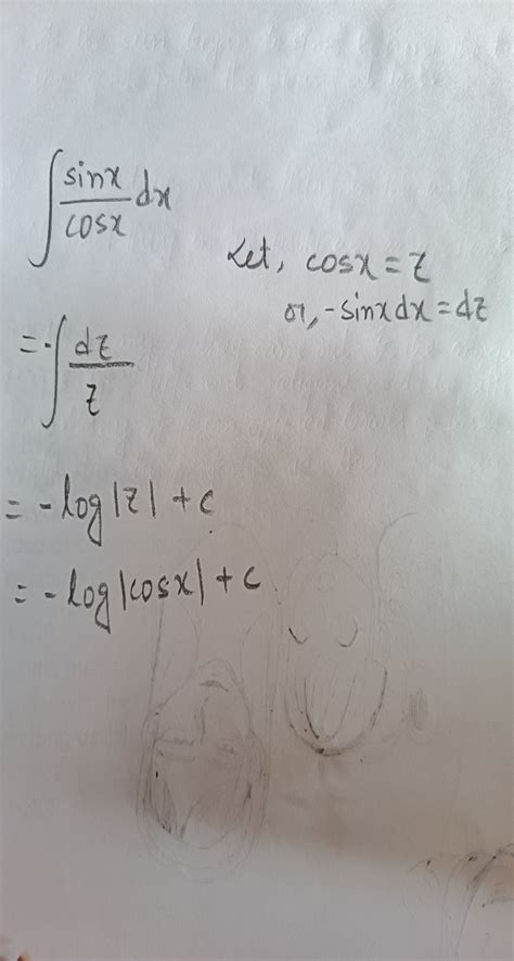 Calculus Int Frac{ Sin Left X Right }{ Cos Left X Right } Mathrm
