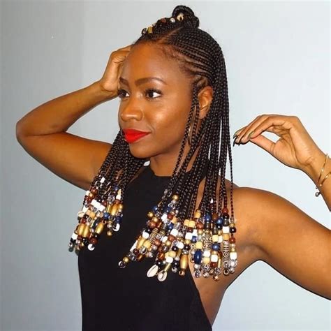 20 Cute African Cornrow Braid Hairstyles With An Updo Ke