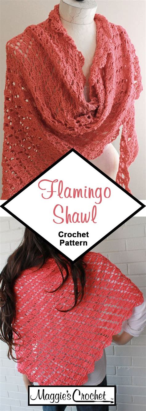 Crochet Pattern Flamingo Shawl Shawl Crochet Pattern Crochet Shawl Crochet Patterns