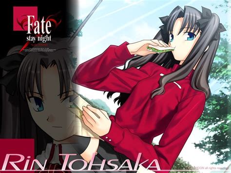 Anime Black Tohsaka Rin Anime Fate Stay Night Hd Art Black Anime Fate