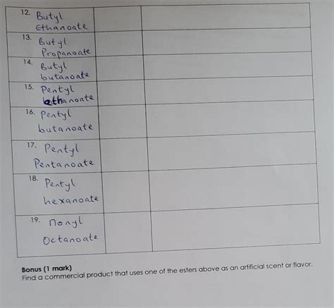 Solved Write The Molecular Formula Of Each Ester Shown In