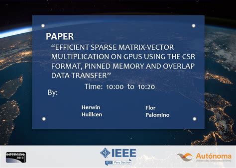 “efficient Sparse Matrix Vector Sección Perú Del Ieee