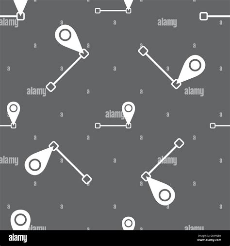 Map Pointer Icon Sign Seamless Pattern On A Gray Background Vector Stock Vector Image And Art