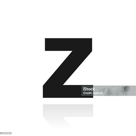 문자 Z 흰색 배경에 반사된 아이콘 상징에 대한 스톡 벡터 아트 및 기타 이미지 상징 알파벳 Z 개념 Istock
