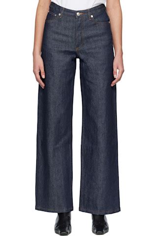 Apc Navy Elisabeth Jeans Ssense