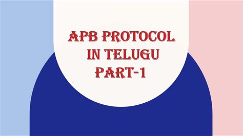 APB PROTOCOL IN TELUGU MASTER SLAVE COMMUNICATION APB SIGNALS Apbprotocol Vlsitraining