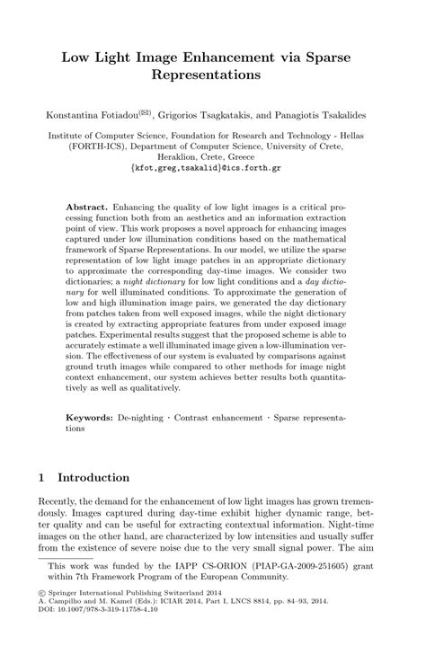 pdf low light image enhancement via sparse representations