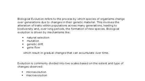 Evolution Bio 101 Microevolution Vs Macroevolution Notes Studocu