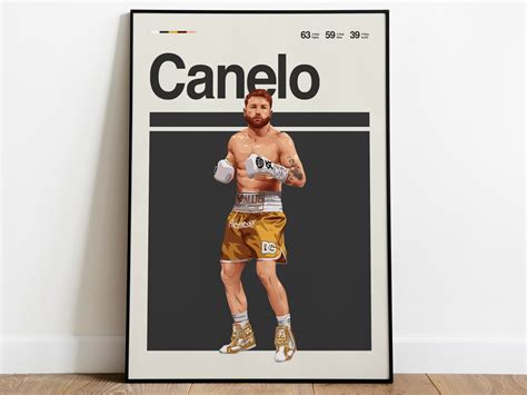 Canelo Alvarez Poster Boxing Wall Art Minimalist Mid Etsy