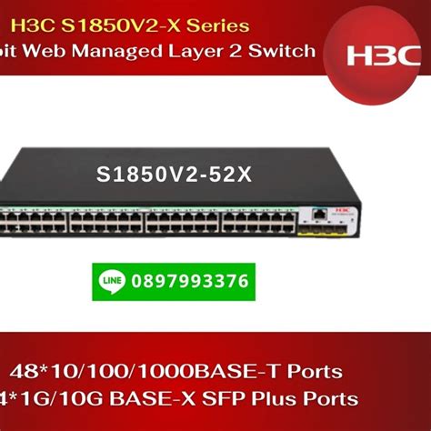 H3c Ls1850v2 52x Gigabit Web Managed Layer 2 Cloud Managed Switch