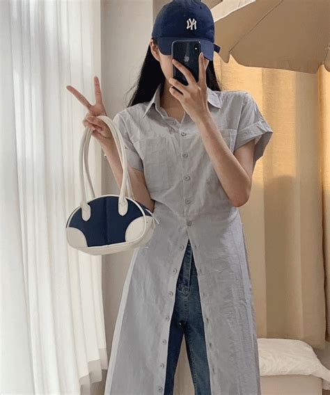 바스락소재 여름 반팔 롤업 허리끈 우비 바람막이 장마 레인 나일론 레이어드 커버업 가을 투웨이 원피스 롱 셔츠 3color 에이블리