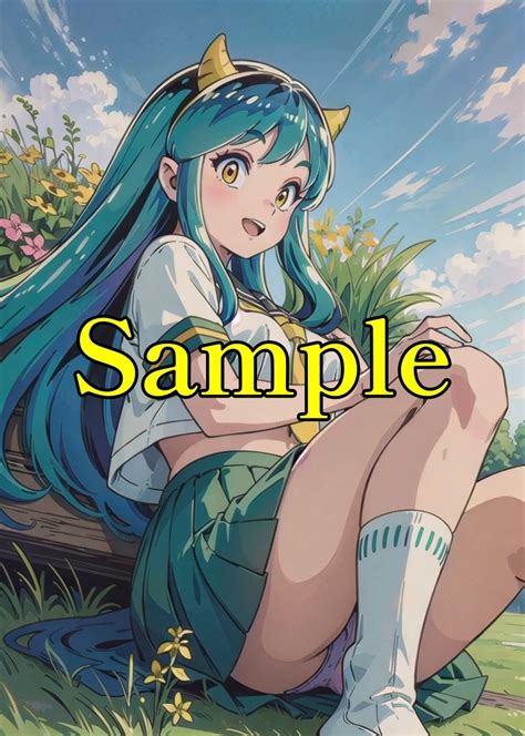 【未使用に近い】うる星やつら ラム3 同人ポスター A4サイズイラストアートセクシーポスター アニメ 巨乳 美少女 額縁 コスプレ