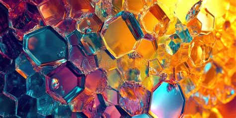 Digital Hexagon Abstract Background Geometric Shapes Futuristic Design Tech Inspired