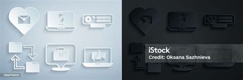 Set Online Working Web Camera Cloud Storage Document Folder Video Off On Laptop Mute Microphone