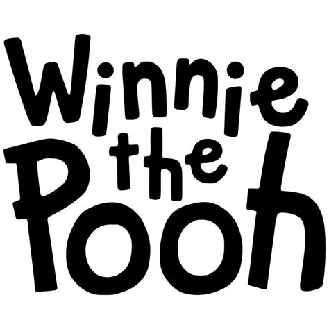 Winnie The Pooh Bear Logo Silhouette Vinyl Decal Black Red Silver
