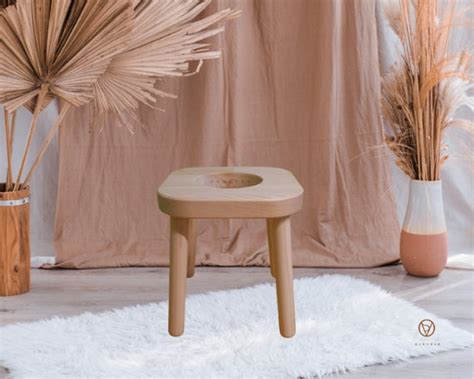 Wooden Yoni Steaming Stool For Sacred Rituals And Ceremonies Free Uk