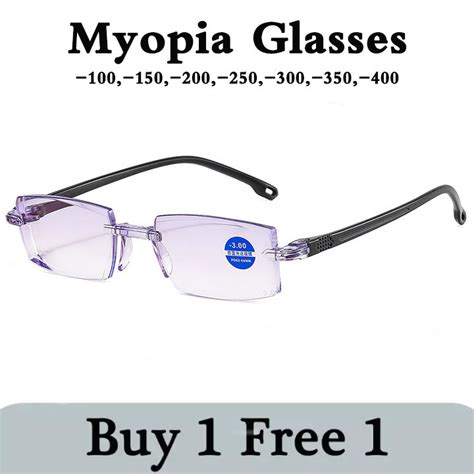 Buy 1 Free 1 Myopia Glasses For Men Classic Anti Blue Light Optical