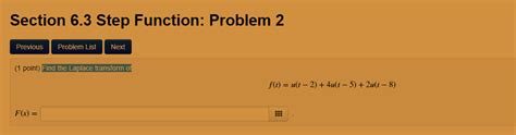 Solved Section 63 Step Function Problem 2 Previous Problem