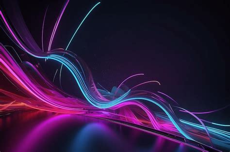 Premium Photo 3d Neon Light Abstract Background