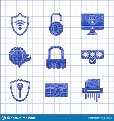 Set Safe Combination Lock Paper Shredder Confidential Password Protection And Safety Access