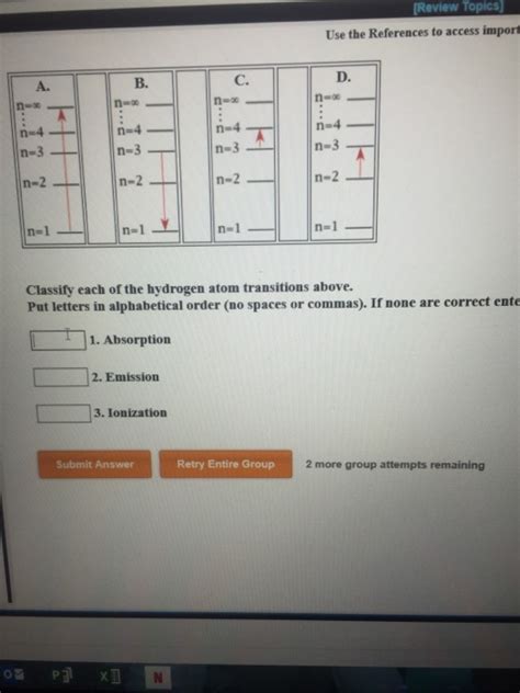 Solved Classify Each Of The Hydrogen Atom Transitions Above