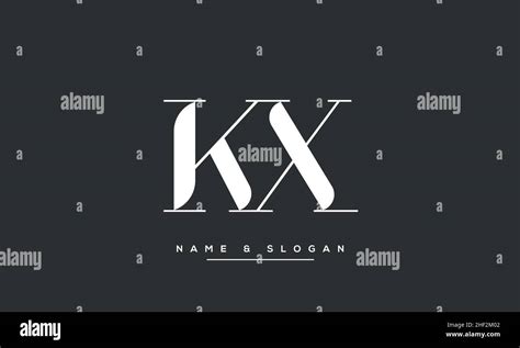Modern Abstract Letter Kx Xk Logo Design Minimal Kx Xk Initial Based