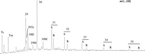 3 Mass Chromatograms Mz 191 Showing The Distribution Of Pentacyclic