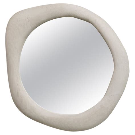 Sculptural Mirror In Bleached Maple For Sale At 1stdibs