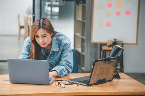 Female Programmer Working On Coding Software Development And Web