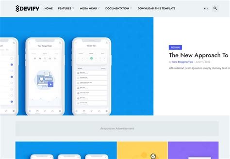 Devify Blogger Template
