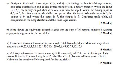 Solved A ﻿design A Circuit With Three Inputs Xy ﻿and Z