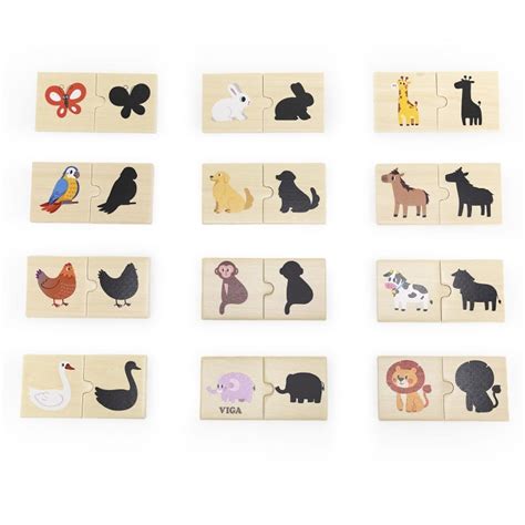 Дървен пъзел Животни и техните сенки Борса Теодорос