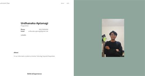 Tugas 1 Membuat Cv Dengan Menggunakan Html Css Dan Js