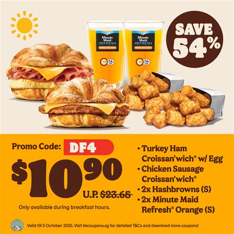 Burger King Latest Discount Coupons Has Up To 58 Off Breakfasts