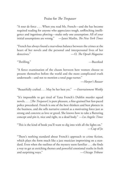 The Trespasser By Tana French 9780143110385 Brightly Shop