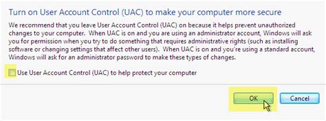 Turn Off Or Disable User Account Control UAC In Windows Vista Tech Journey