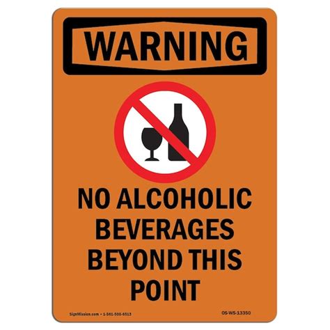Signmission Safety Sign OSHA WARNING 10 Height Aluminum No