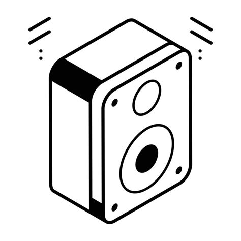 A Line Isometric Icon Of A Speaker 9643247 Vector Art At Vecteezy